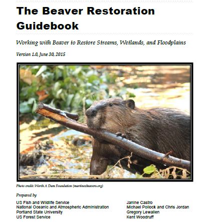 COMMUNITY BASED BEAVER TRACKING – Worth A Dam